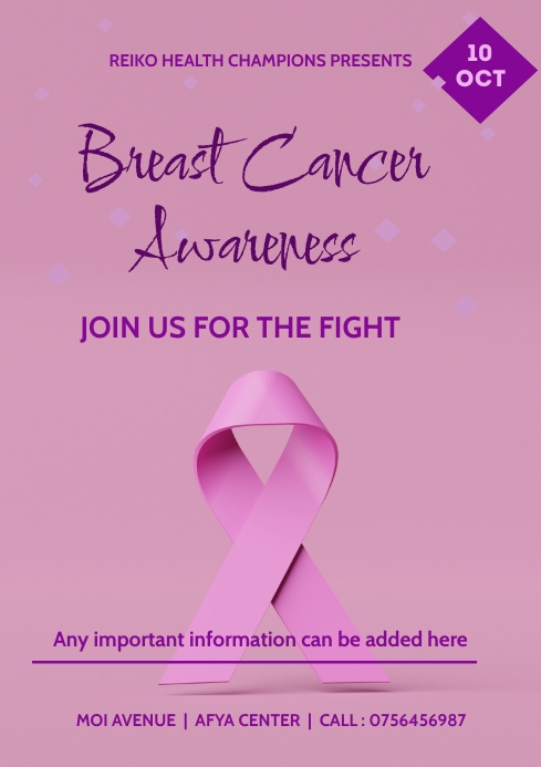 BREAST CANCER Template | PosterMyWall