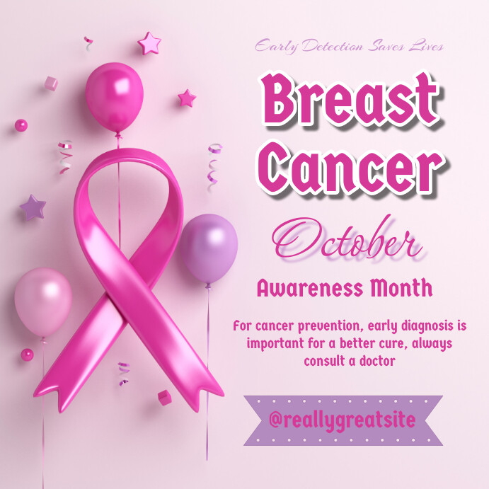 Breast Cancer Template | PosterMyWall