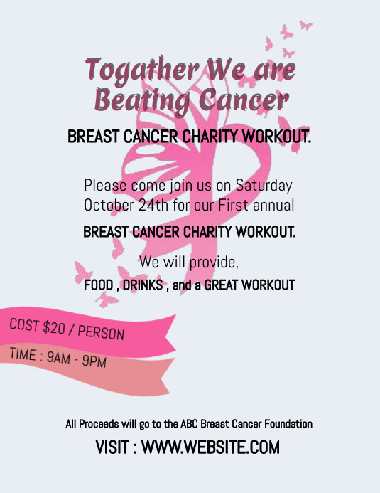 BREAST CANCER FLYER Template | PosterMyWall