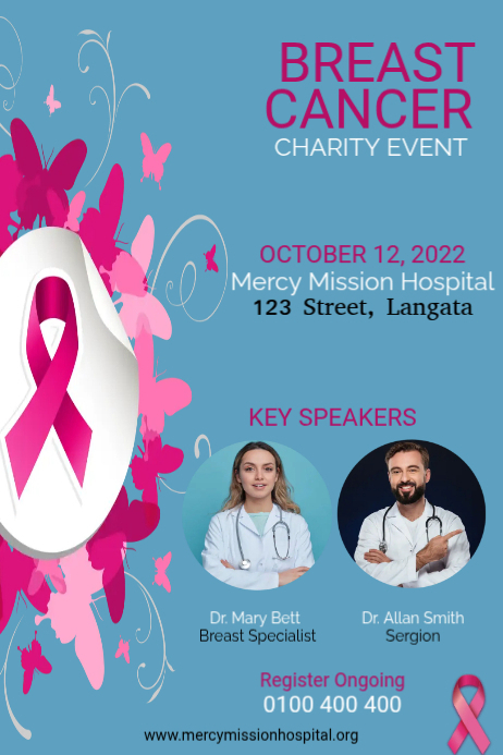 breast cancer flyer Template | PosterMyWall