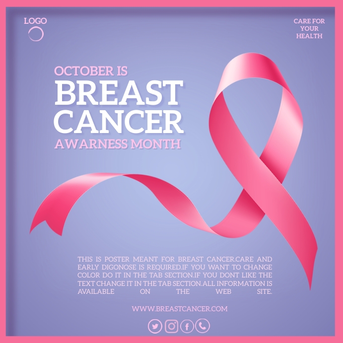Breast cancer flyer Template | PosterMyWall
