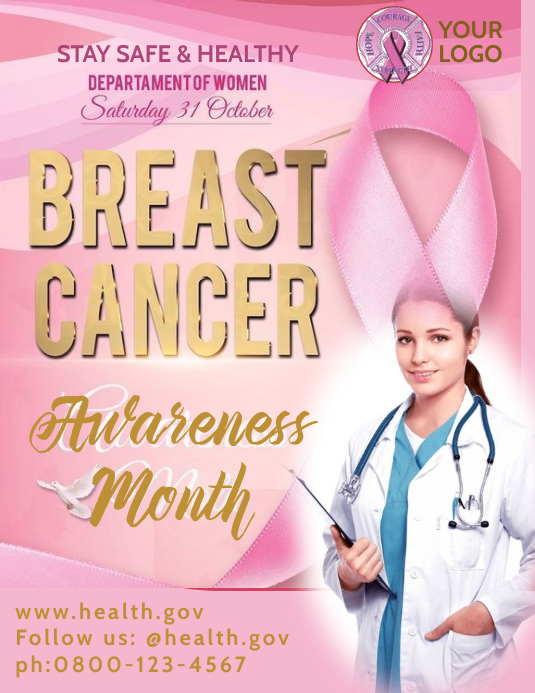 BREAST CANCER FLYER Template | PosterMyWall