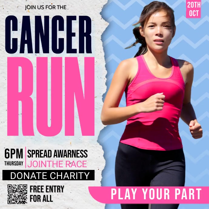 Copy of breast cancer fun run | PosterMyWall