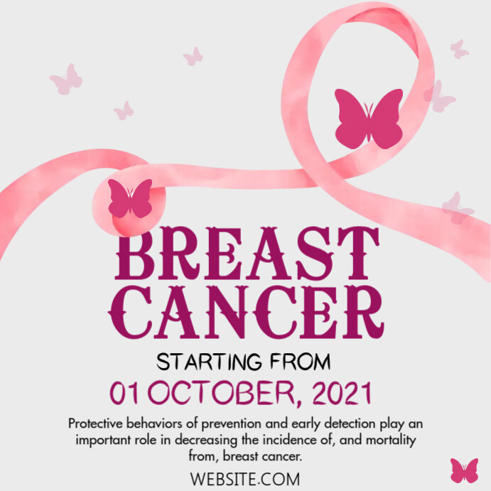 Breast Cancer Instagram Post Template | PosterMyWall