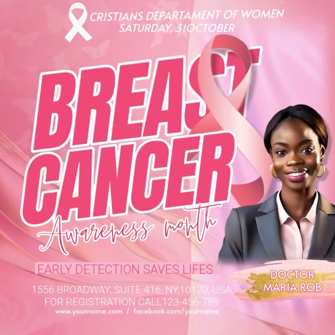 Breast Cancer Instagram Post Template | PosterMyWall