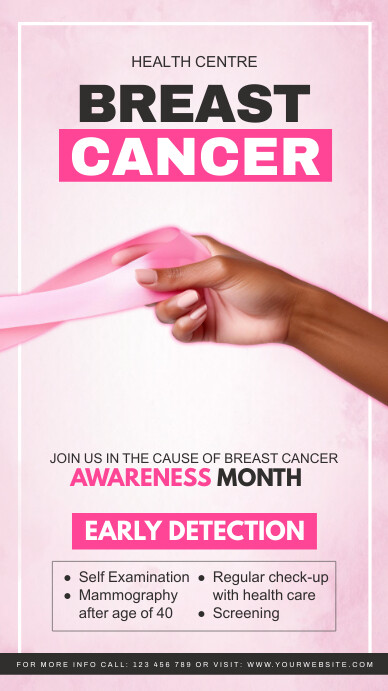 Breast Cancer Instagram Story Template | PosterMyWall
