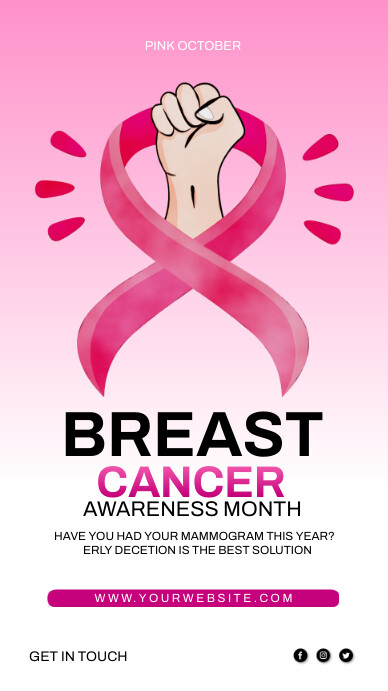 Breast cancer poster Template | PosterMyWall