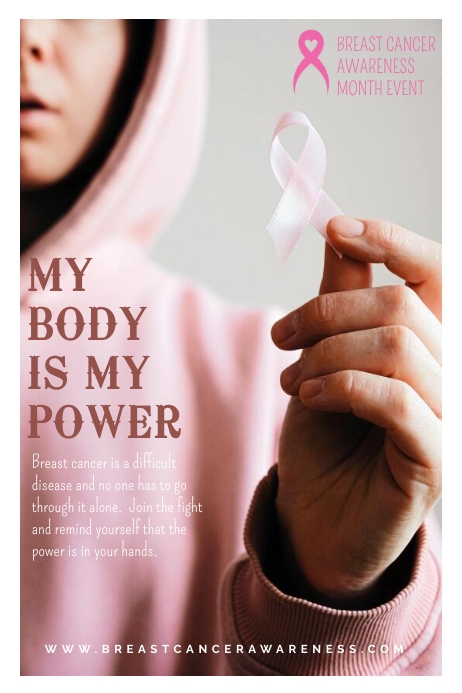 BREAST CANCER POSTER Template | PosterMyWall