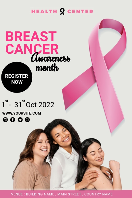 BREAST CANCER POSTER TEMPLATE | PosterMyWall