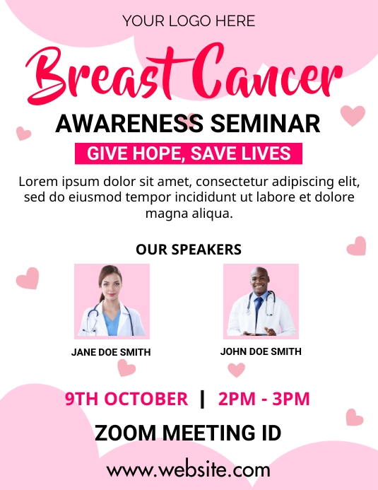Breast cancer seminar Template | PosterMyWall