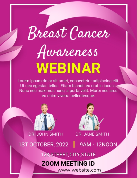 Breast cancer seminar Template | PosterMyWall
