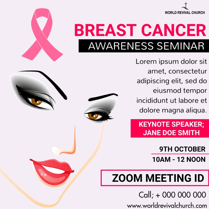Breast Cancer Seminar Template | PosterMyWall