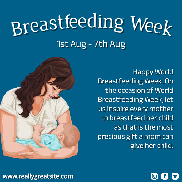 Plantilla de Breastfeeding Week Instagram Post | PosterMyWall