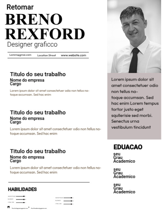 Breno Resume Ads Template | PosterMyWall