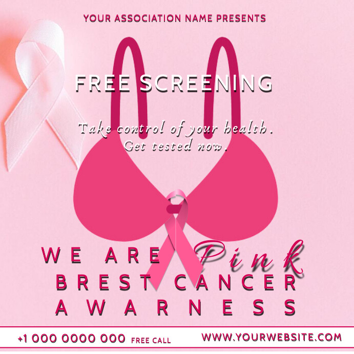 brest cancer awarness poster Template | PosterMyWall
