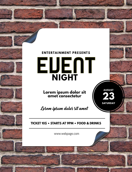 Brick Event Flyer Template | PosterMyWall