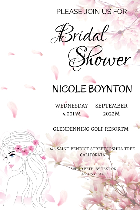 BRIDAL SHOWER Template | PosterMyWall