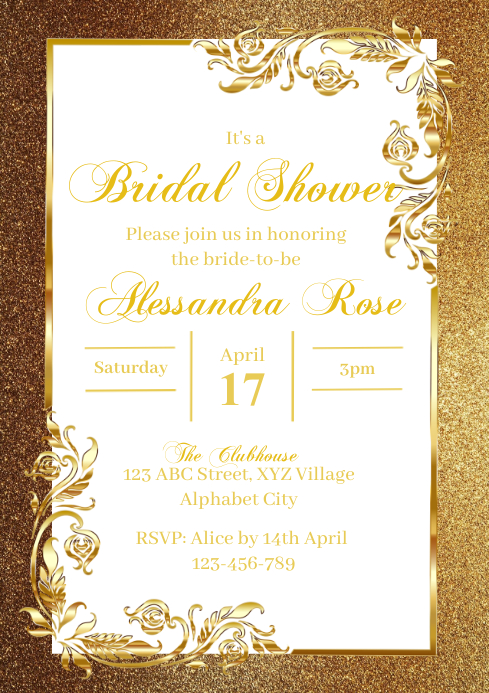 Bridal Shower Invitation Template | PosterMyWall