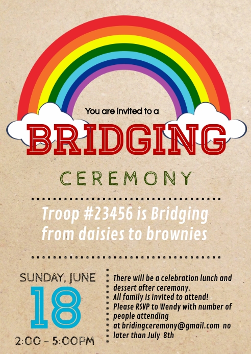 Copy of Bridging Ceremony invitation | PosterMyWall