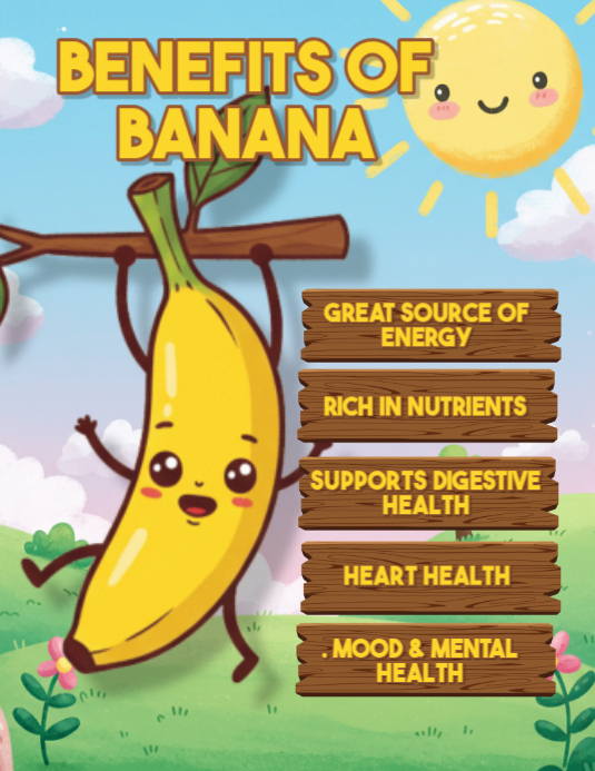 Bright Banana Power Boost Poster Template | PosterMyWall