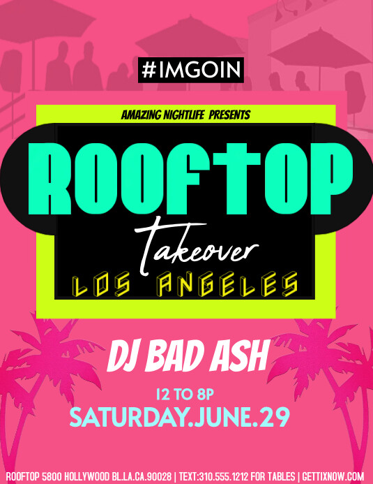 Copy of Bright Contrasting Rooftop Party Flyer (us Le | PosterMyWall