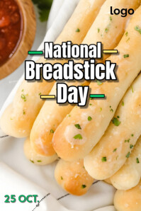 Gradient National Breadstick Day Poster Template | PosterMyWall
