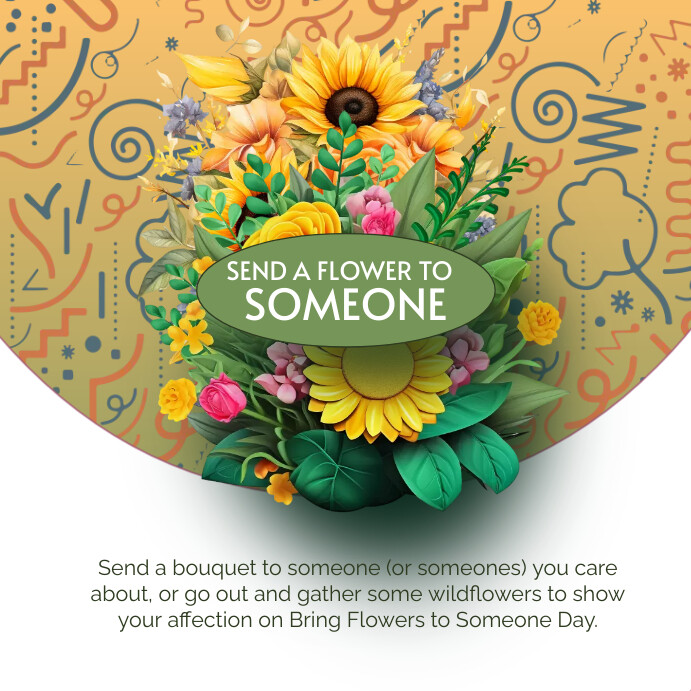 Bring Flowers To Someone Day Instagram Post Template | PosterMyWall