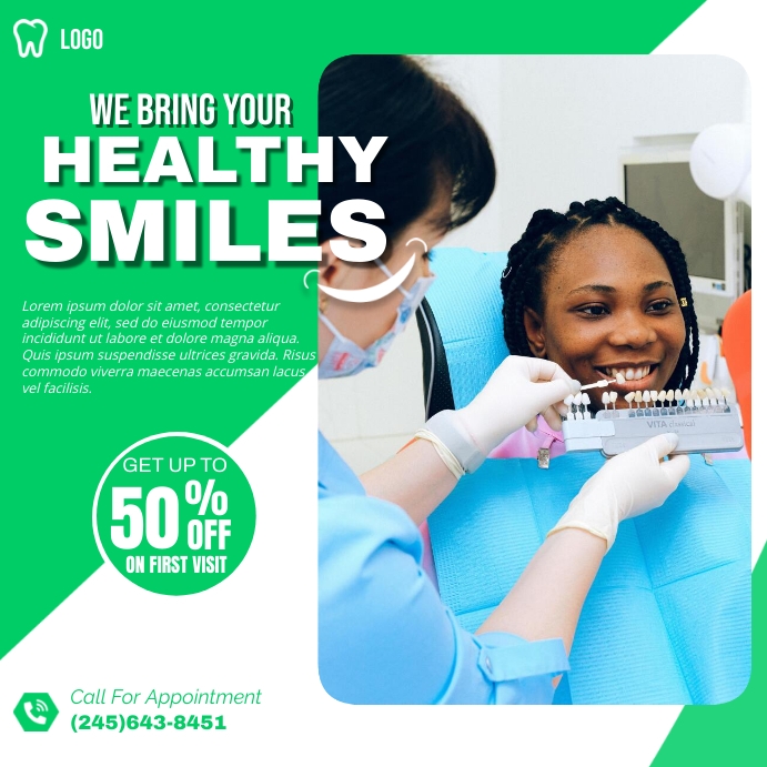 Copy of Bring Your Healthy Smile Banner | PosterMyWall