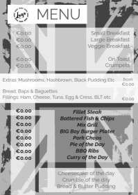 British Bar Menu Template | PosterMyWall