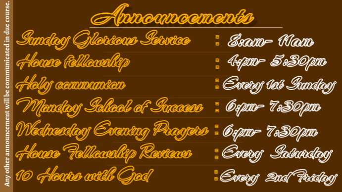 Broadcast Announcement outline Template | PosterMyWall