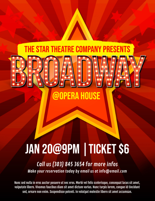 Broadway Flyer Template | PosterMyWall