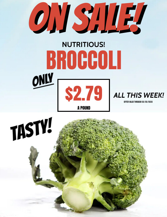 BROCCOLI SALE Template | PosterMyWall