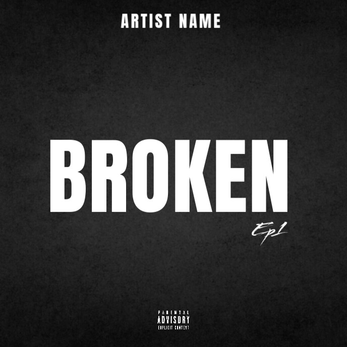Plantilla de Broken album cover | PosterMyWall