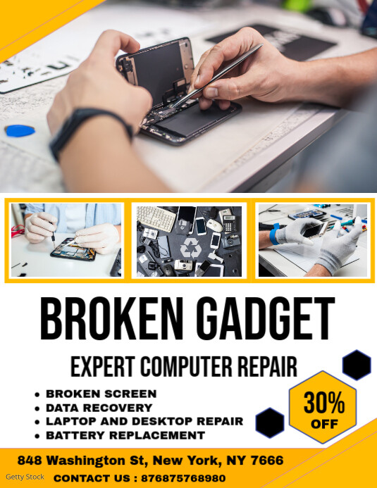 broken gadget Templat | PosterMyWall