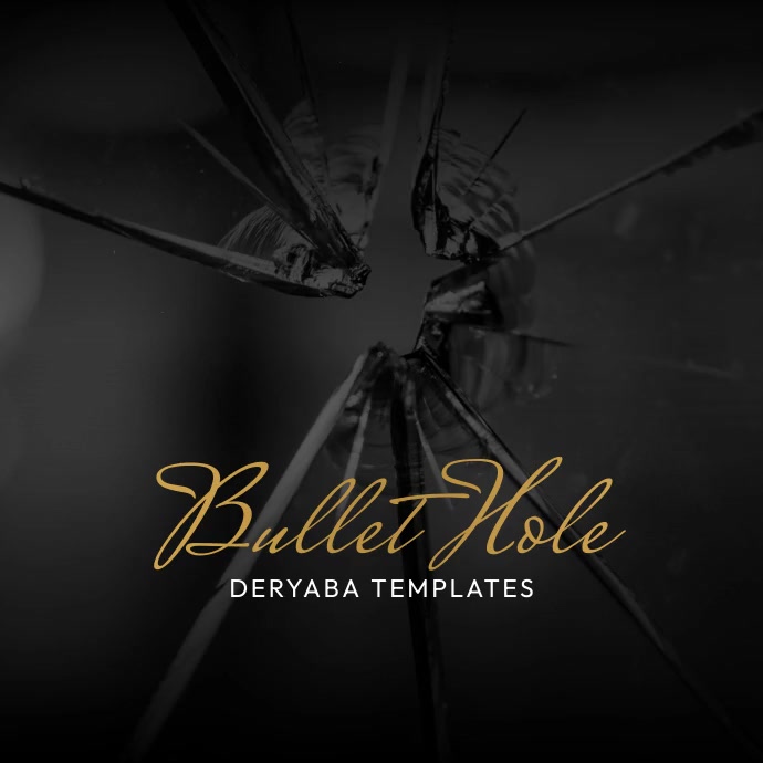 Broken Glass Bullet Hole Instagram CD Cover Template | PosterMyWall