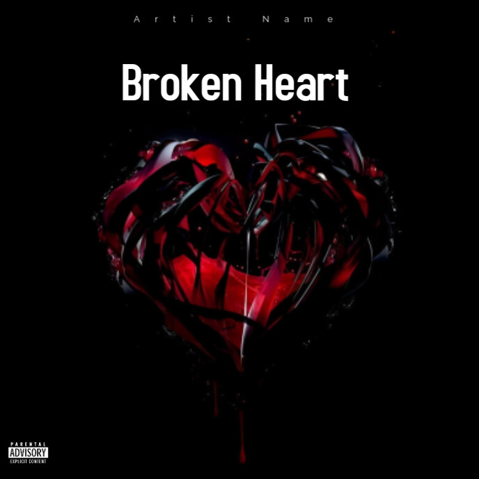 Broken Haert Album Cover Template | PosterMyWall