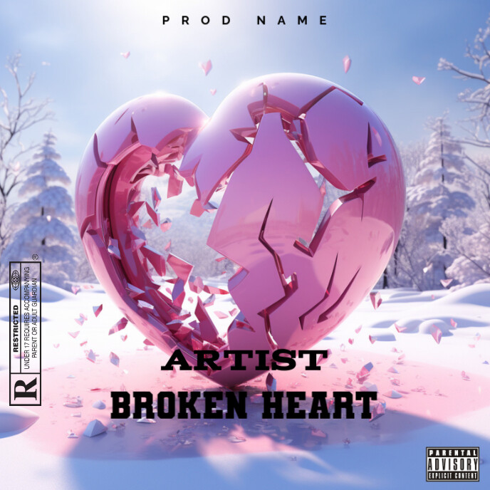 Plantilla de BROKEN HEART ALBUM COVER | PosterMyWall