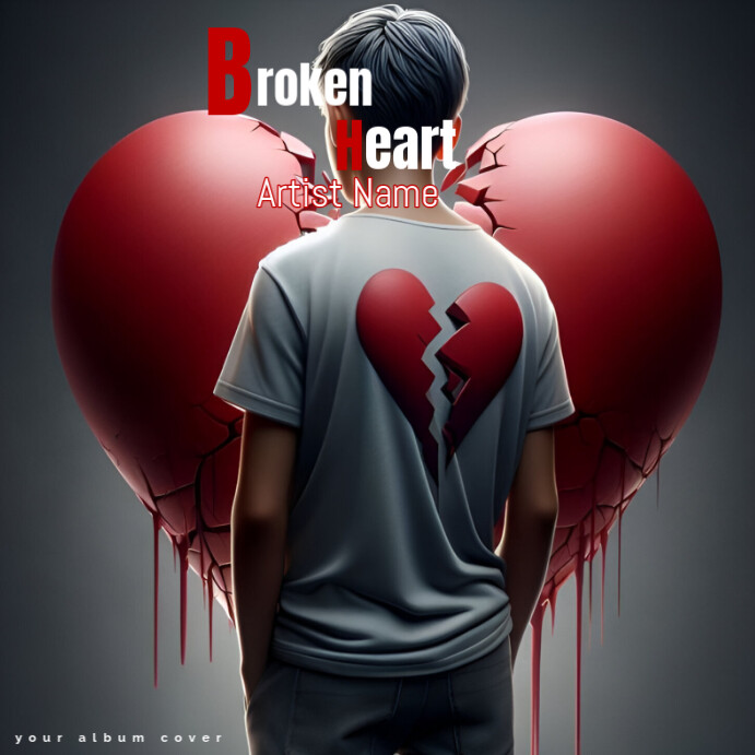 Modèle Broken heart Album cover design template | PosterMyWall