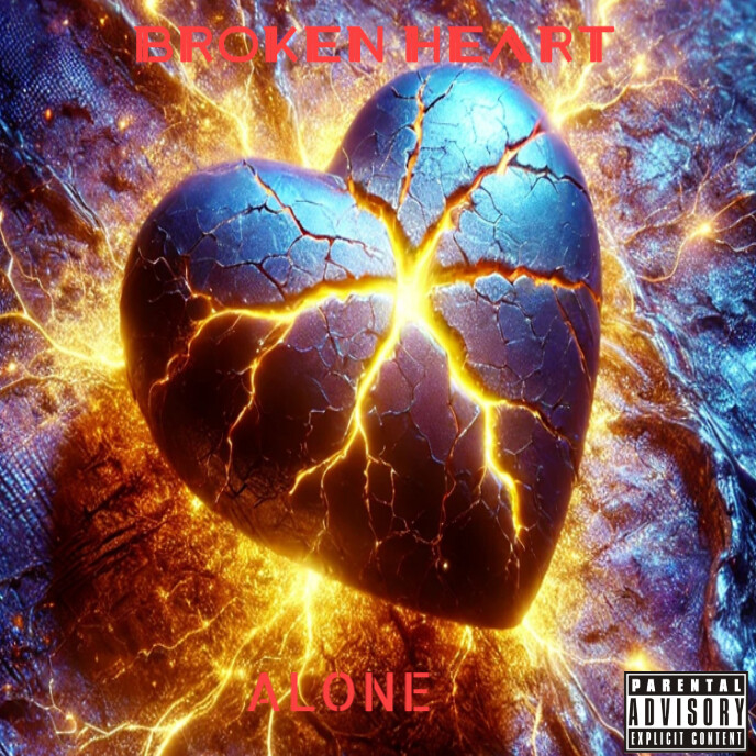 Broken Heart Album Cover Templat | PosterMyWall