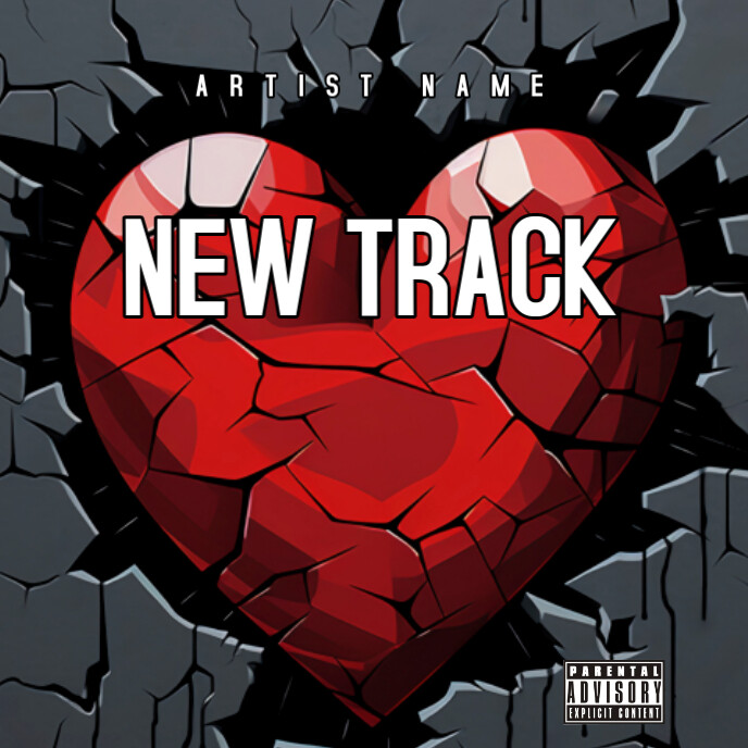 Broken Heart Album Cover Template | PosterMyWall