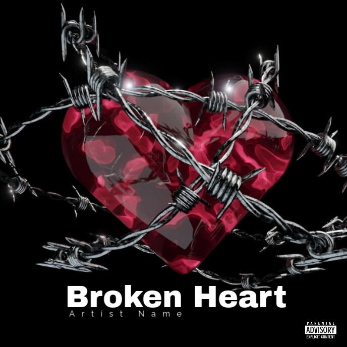 Broken Heart Album Cover Template | PosterMyWall