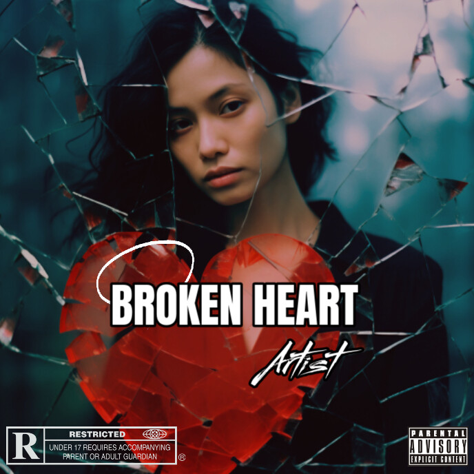 broken heart album cover Template | PosterMyWall