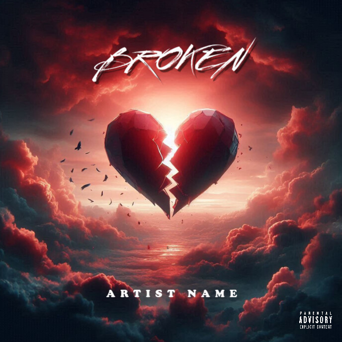 Modèle Broken heart album cover | PosterMyWall