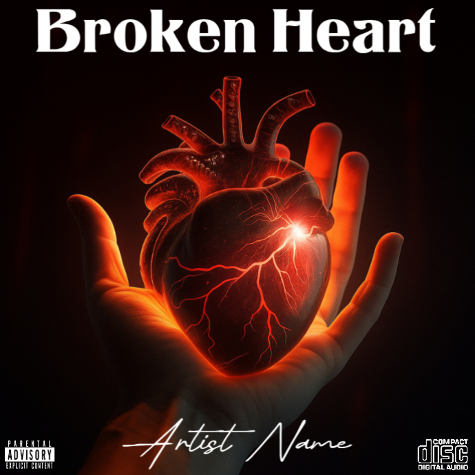 Broken Heart Album Cover Template | PosterMyWall