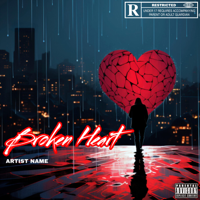 BROKEN HEART ALBUM COVER Template | PosterMyWall