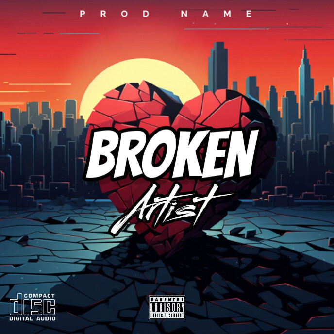 BROKEN HEART ALBUM COVER Template | PosterMyWall
