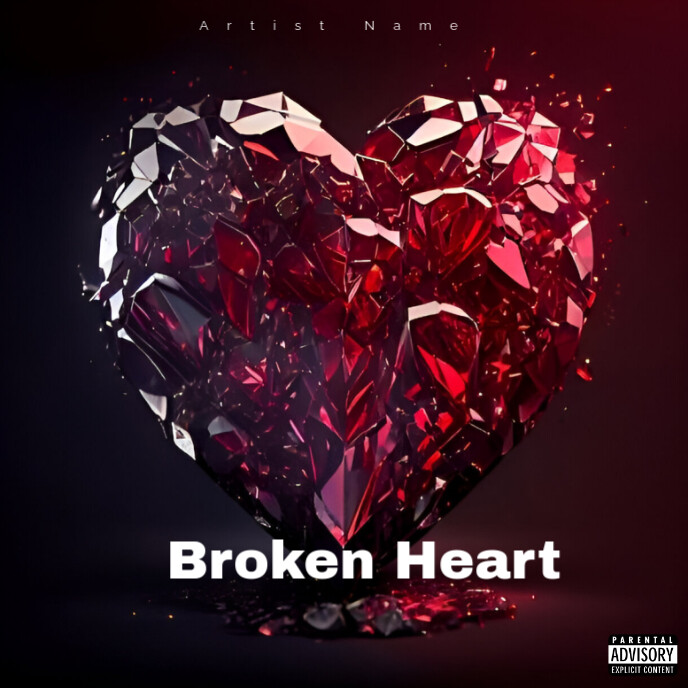 Broken Heart Album Cover Template | PosterMyWall