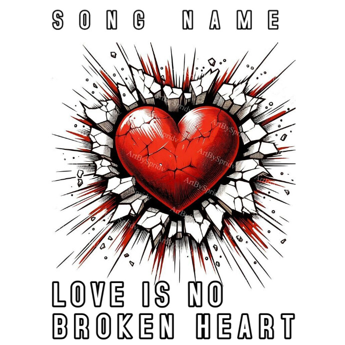 BROKEN HEART Template | PosterMyWall