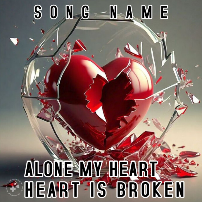 BROKEN HEART Template | PosterMyWall