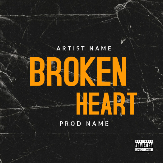 Broken heart mixtape album cover Template | PosterMyWall